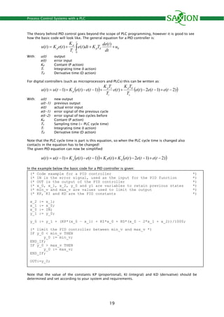 Process control systems with a plc 1.0.2 | PDF