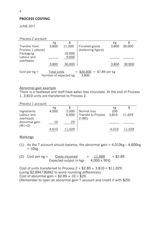 Process costing | PDF | Business Accounting & Finance | Business