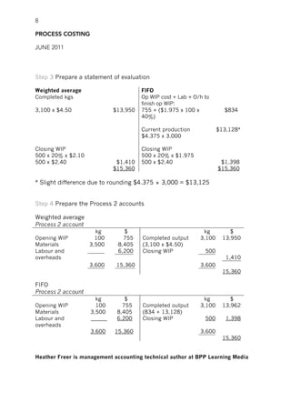 Process costing | PDF