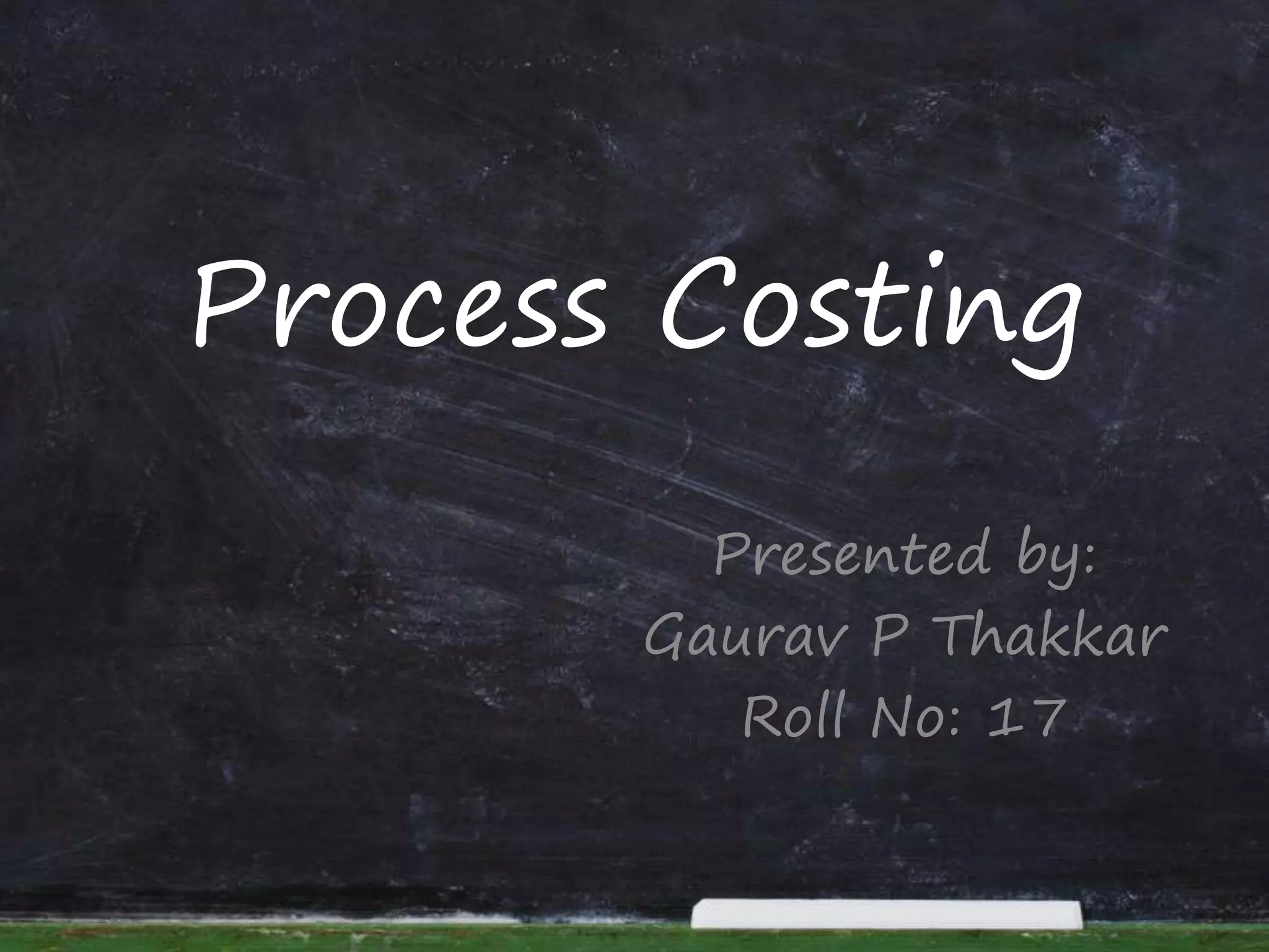 Process costing | PPT