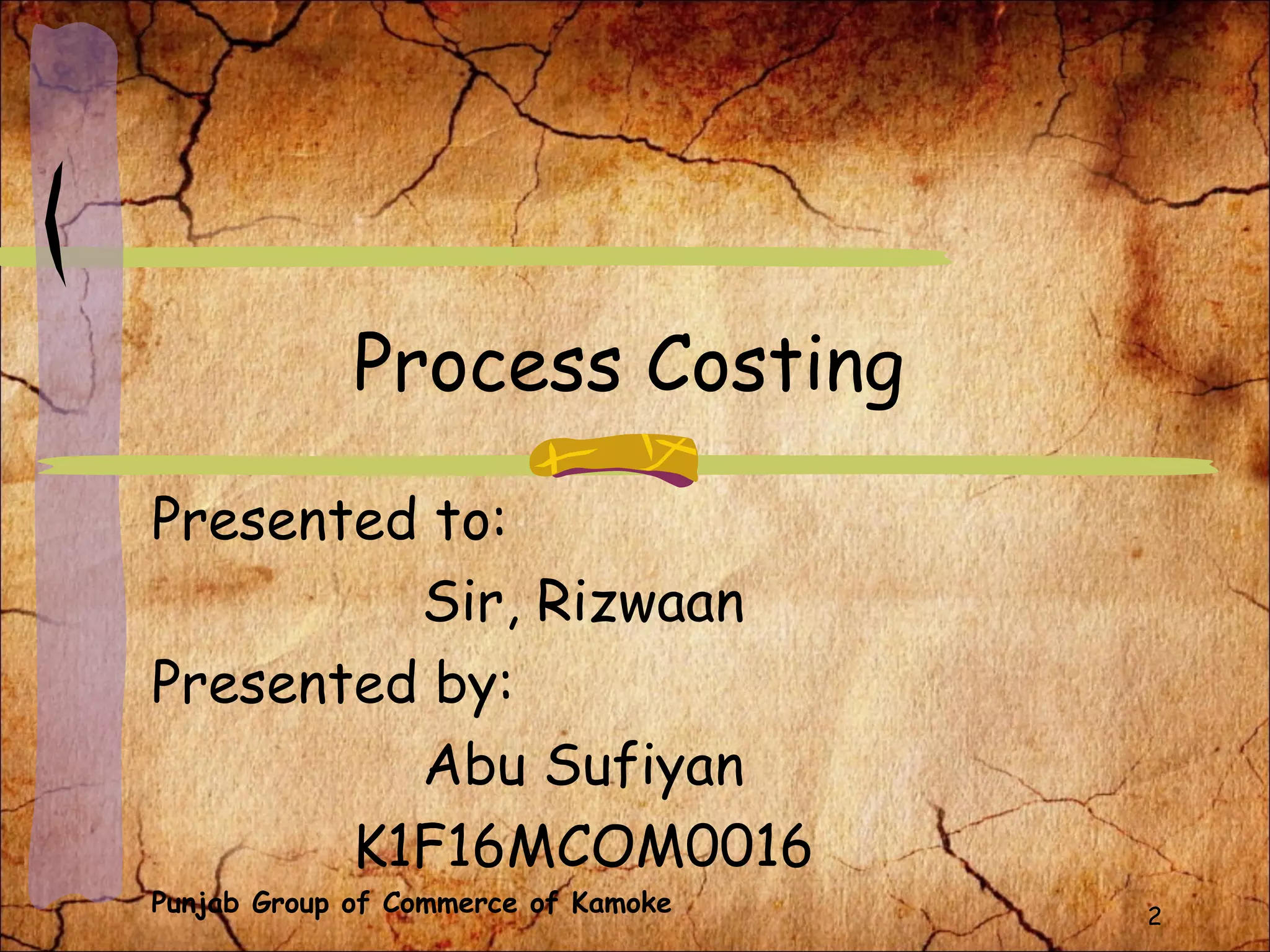 Process costing | PPT