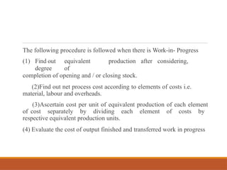 Process Costing (1).pptx fifo and lifo method for cost accouting | PPT
