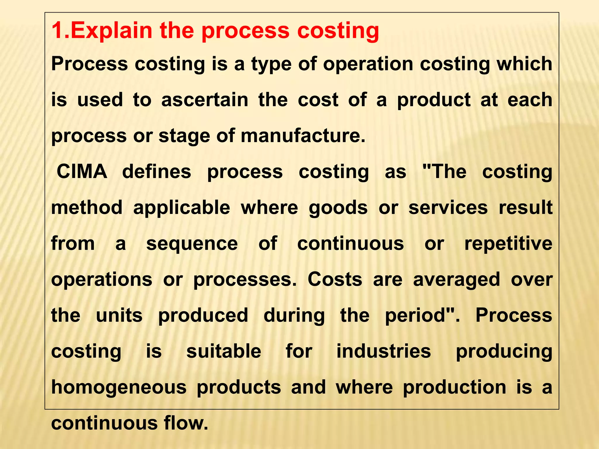 Process costing & accounting | PPTX