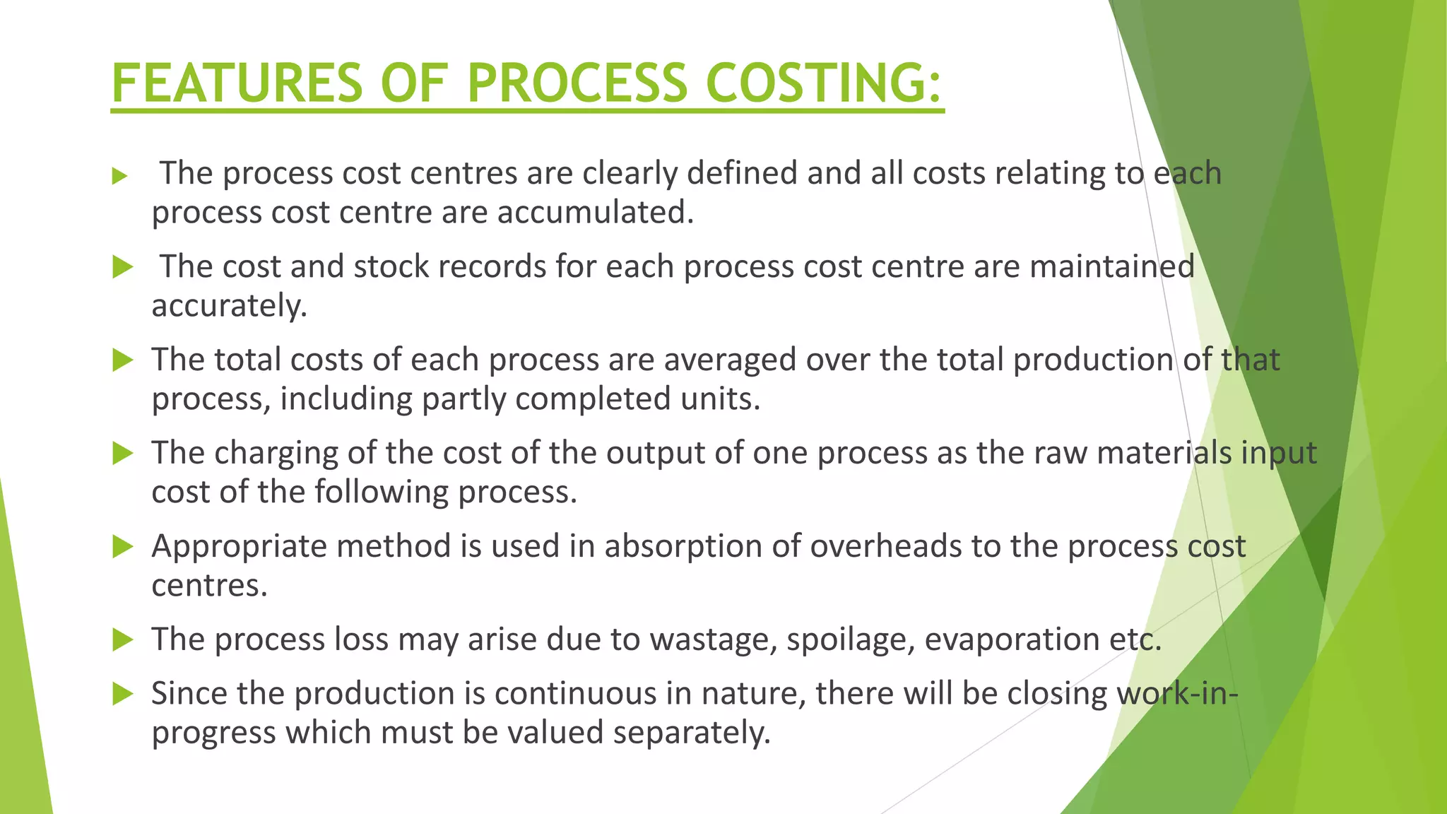 Process costing ppt | PPTX