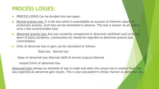 Process costing ppt | PPTX