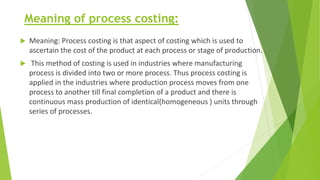 Process costing ppt | PPTX