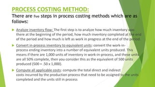 Process costing ppt | PPTX