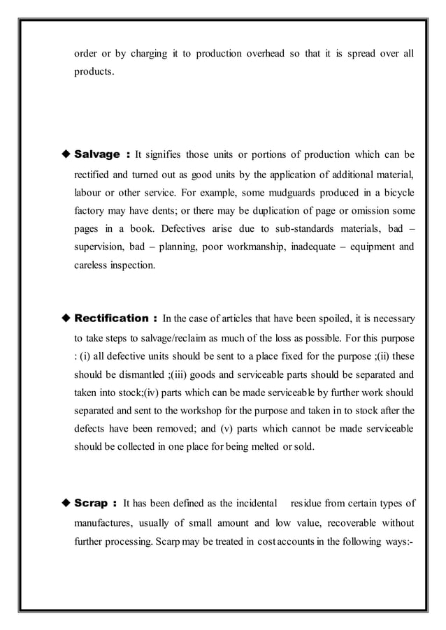 Process costing with case study mcom -1 | DOCX