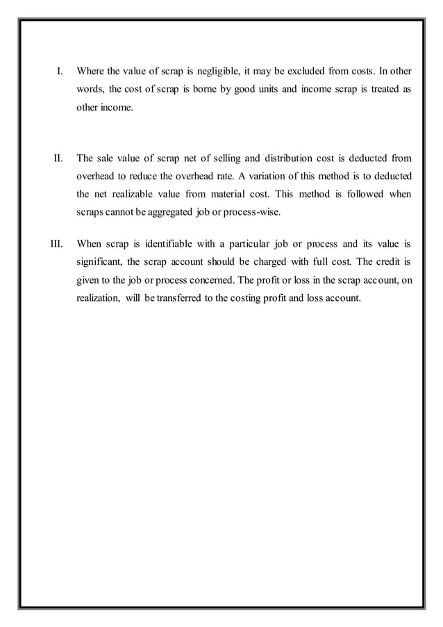 Process costing with case study mcom -1 | DOCX