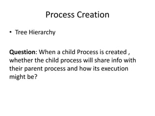 Process creation and termination In Operating System | PPTX