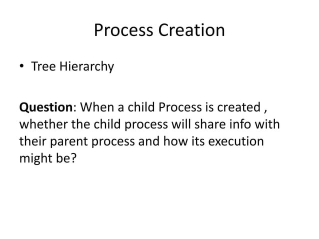 Process creation and termination In Operating System | PPTX