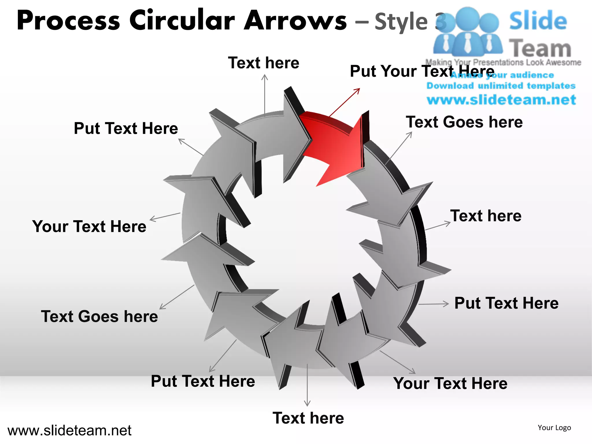 Process cycle circular round jigsaw maze piece arrows 3 powerpoint ppt ...
