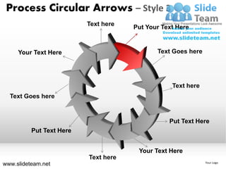 Process cycle circular round jigsaw maze piece arrows 3 powerpoint ppt ...