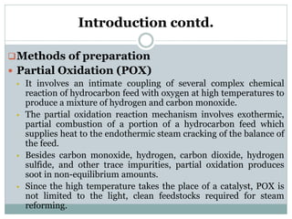 PRESENTATION ON HYDROGEN GAS PRODUCTION BY PARTIAL OXIDATION OF HEAVY ...