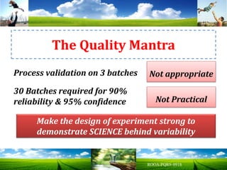 Process design to process validation | PPTX