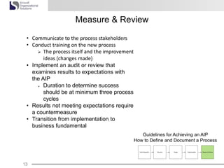 Process development and implementation | PPTX