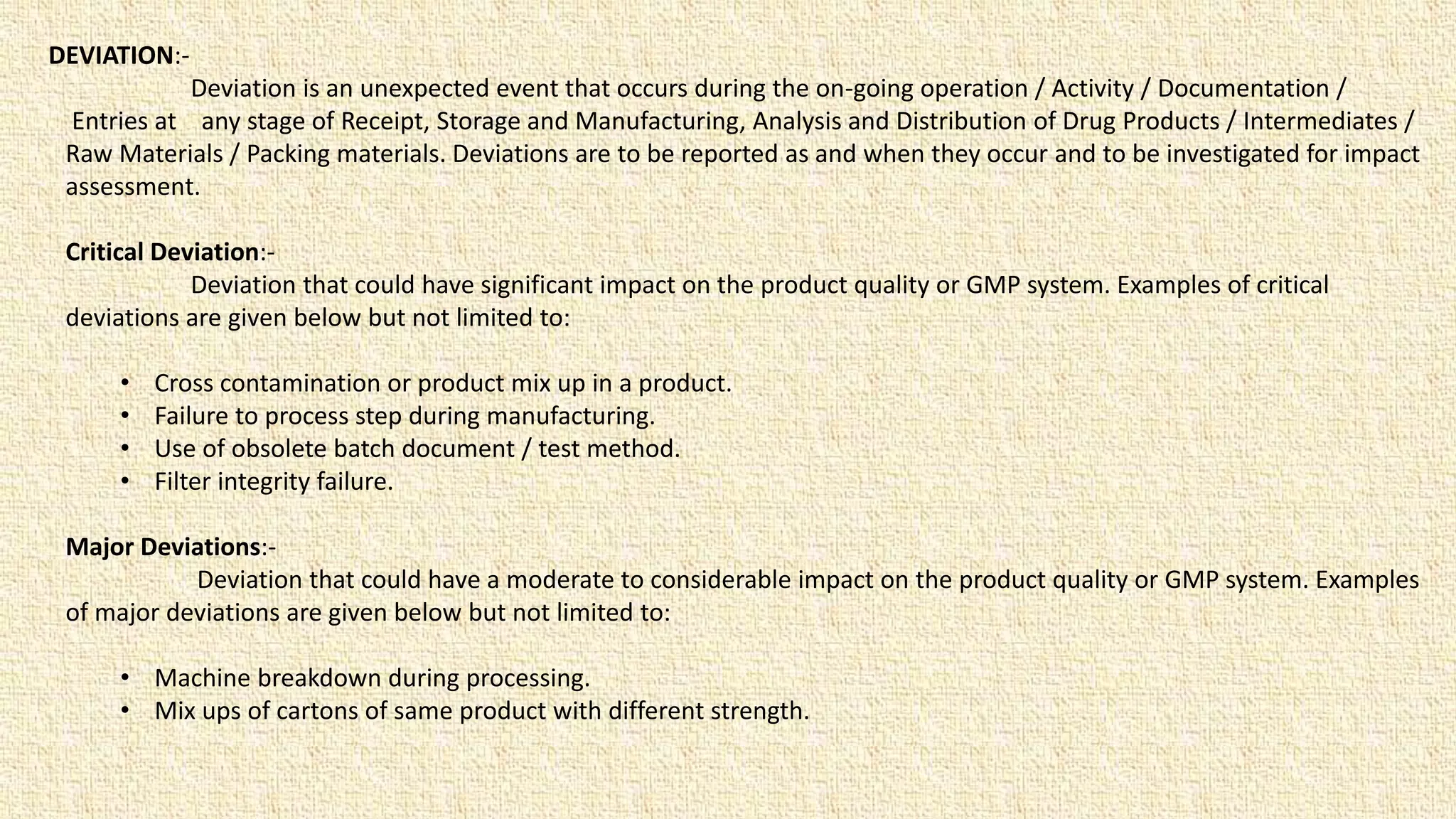 Process Deviation Pptx