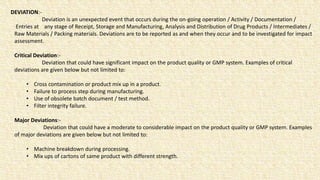 Process deviation | PPTX