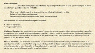 Process deviation | PPTX