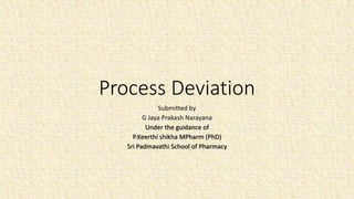 Process deviation | PPT