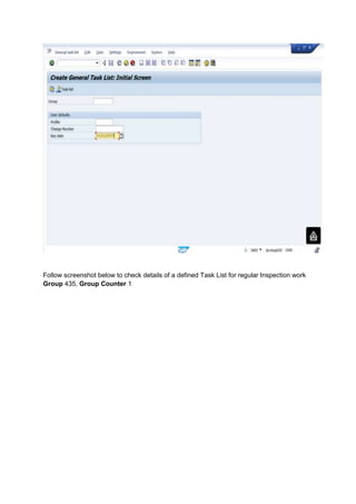 SAP PM: Inspection Rounds & Operation Account Assignment | DOCX