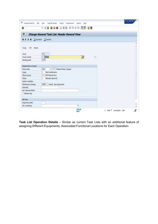 SAP PM: Inspection Rounds & Operation Account Assignment | DOCX