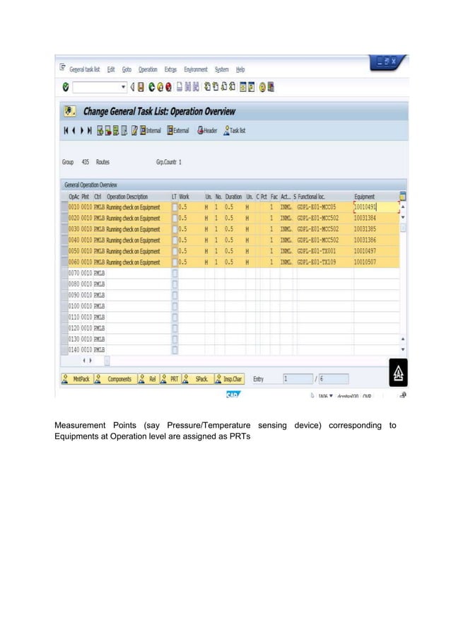 Sap Pm Inspection Rounds And Operation Account Assignment Docx Technology And Computing