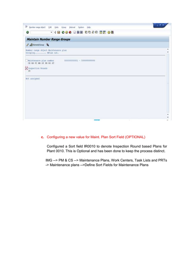 Sap Pm Inspection Rounds And Operation Account Assignment Docx Technology And Computing