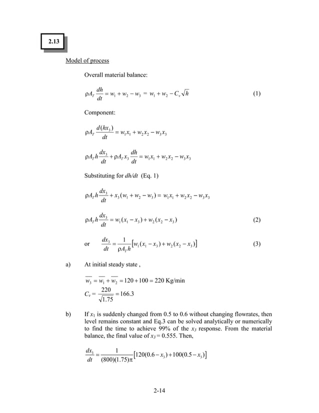 Process Dynamics and Control: Solutions for Problems (4th Edition) Dale Seborg, Thomas Edgar | PDF