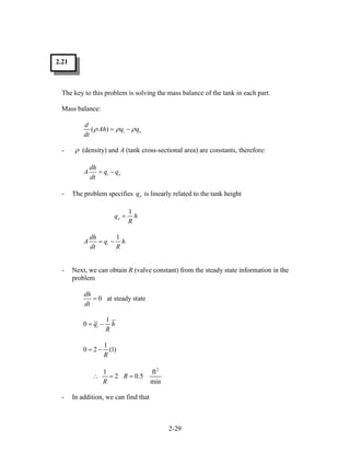 Process Dynamics and Control: Solutions for Problems (4th Edition) Dale Seborg, Thomas Edgar | PDF