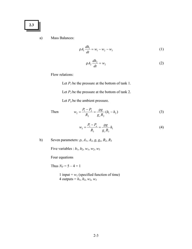 Process Dynamics and Control: Solutions for Problems (4th Edition) Dale Seborg, Thomas Edgar | PDF