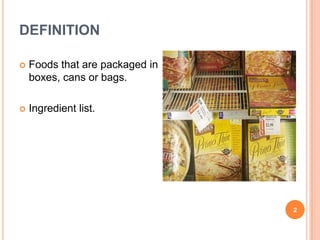 Processed food in america | PPTX