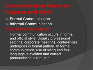 Process, elements types of communication | PPTX