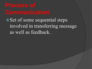 Process, elements types of communication | PPTX