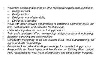 Process & Manufacturing Engineering | PPTX