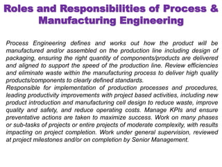 Process & Manufacturing Engineering | PPT