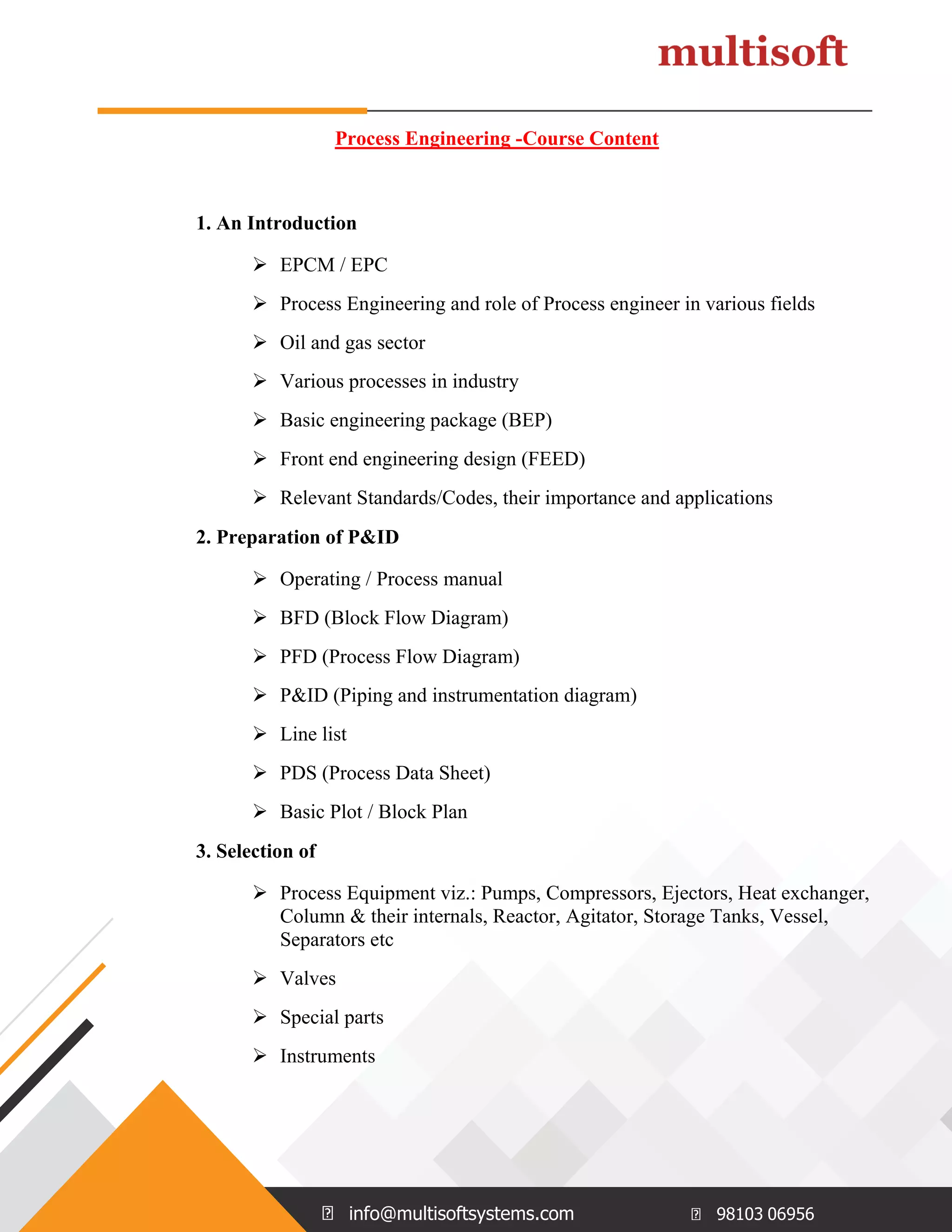 Process Engineering _Course Content.pdf