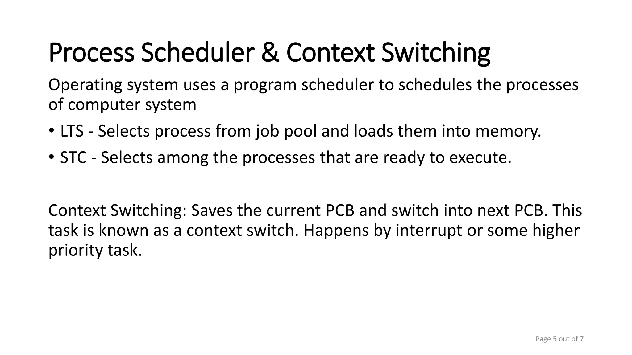 Processes In Operating System Pptx Operating Systems Computer Software And Applications