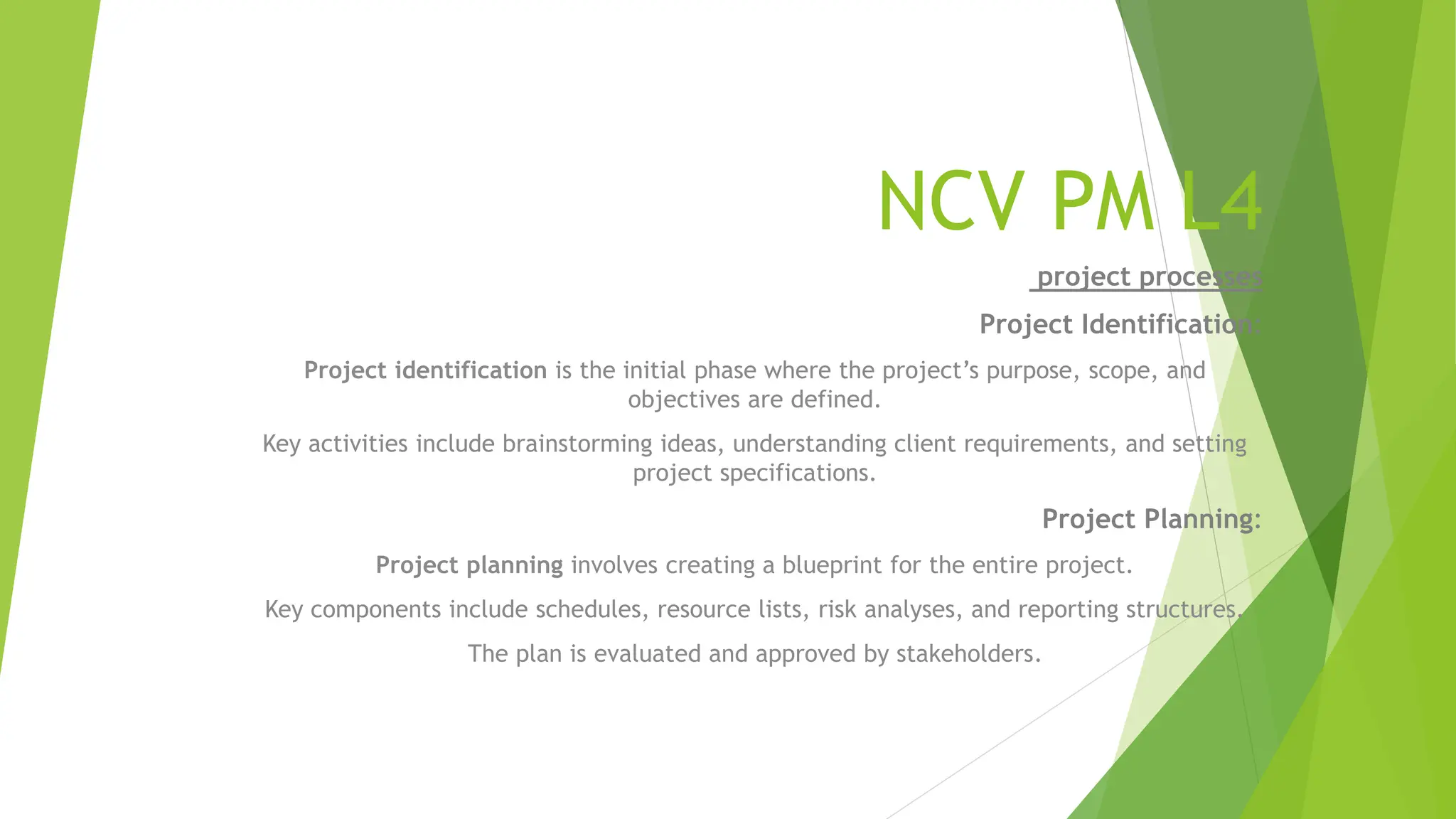 Project Processes,Project management processes , project types and ...