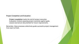 Project Processes,Project management processes , project types and ...