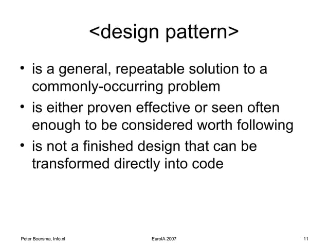 Processes + Patterns | PPT | Databases | Computer Software and Applications