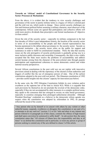 Processes and mechanisms of security sector transformation | PDF