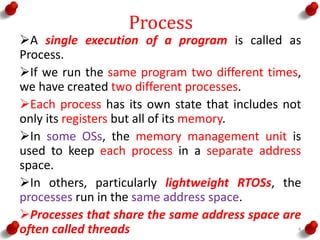 Processes and operating systems | PPTX