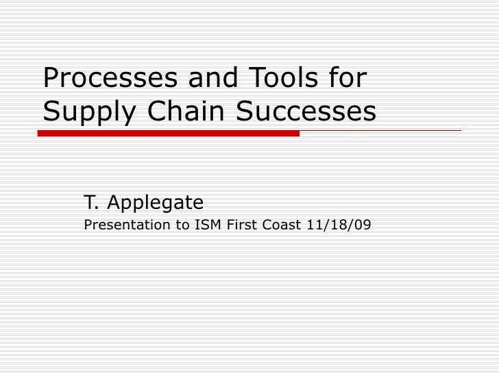 Examples Of Supply Chain Tools