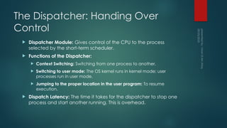 Processes and Schedulling in Operating systems | PPTX