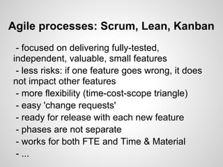 Processes in software development | PDF
