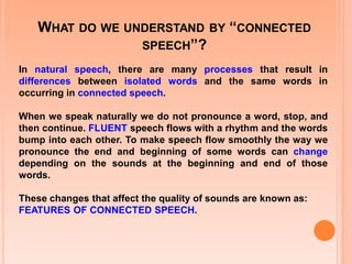 Processes of Connected Speech | PDF