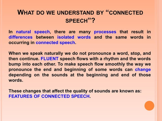 Processes of Connected Speech | PDF