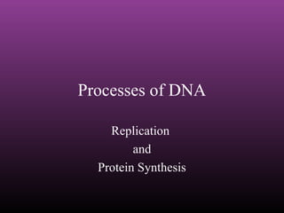 DNA Replication and Protein Synthesis | PPT