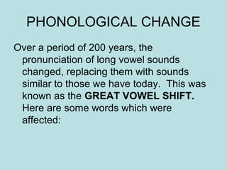 Processes of language change | PPT